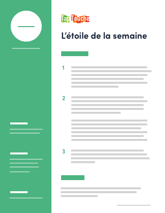 L’étoile de la semaine | Tap’Touche