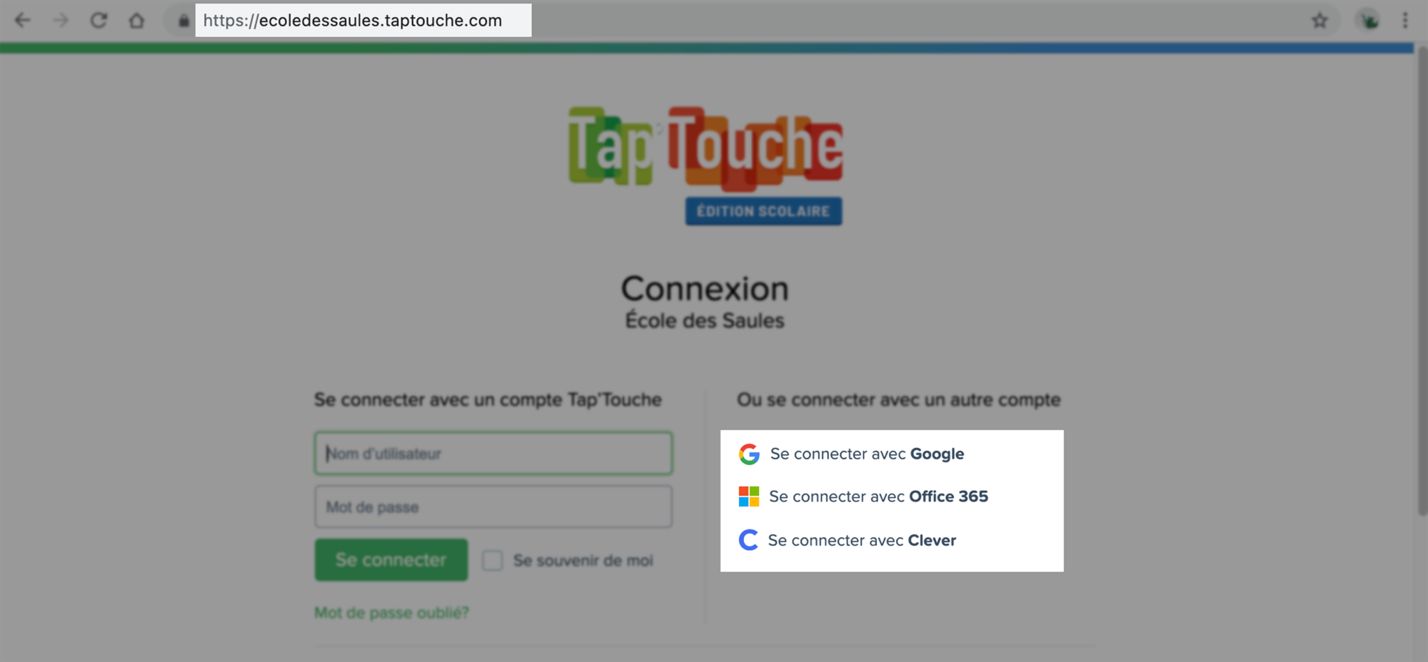 Créer un compte par authentification unique Créer un compte par authentification unique