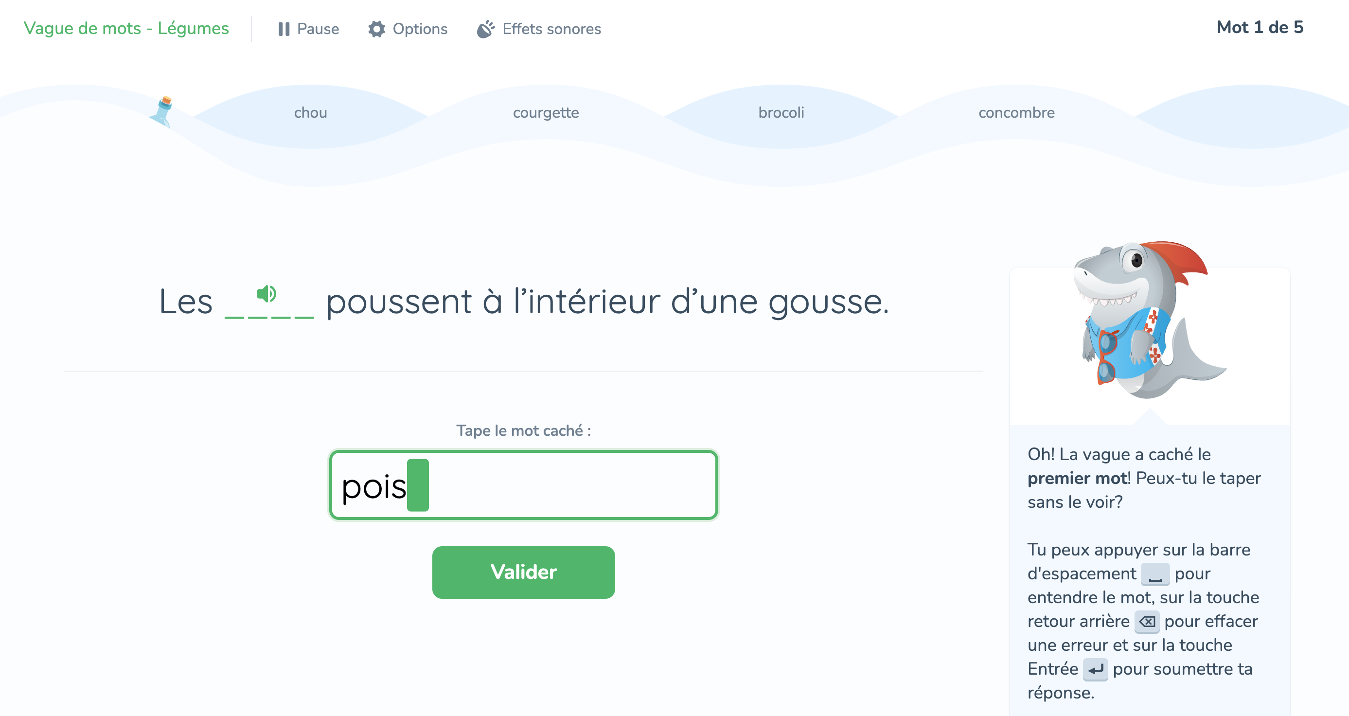 Plongez dans les vagues de mots