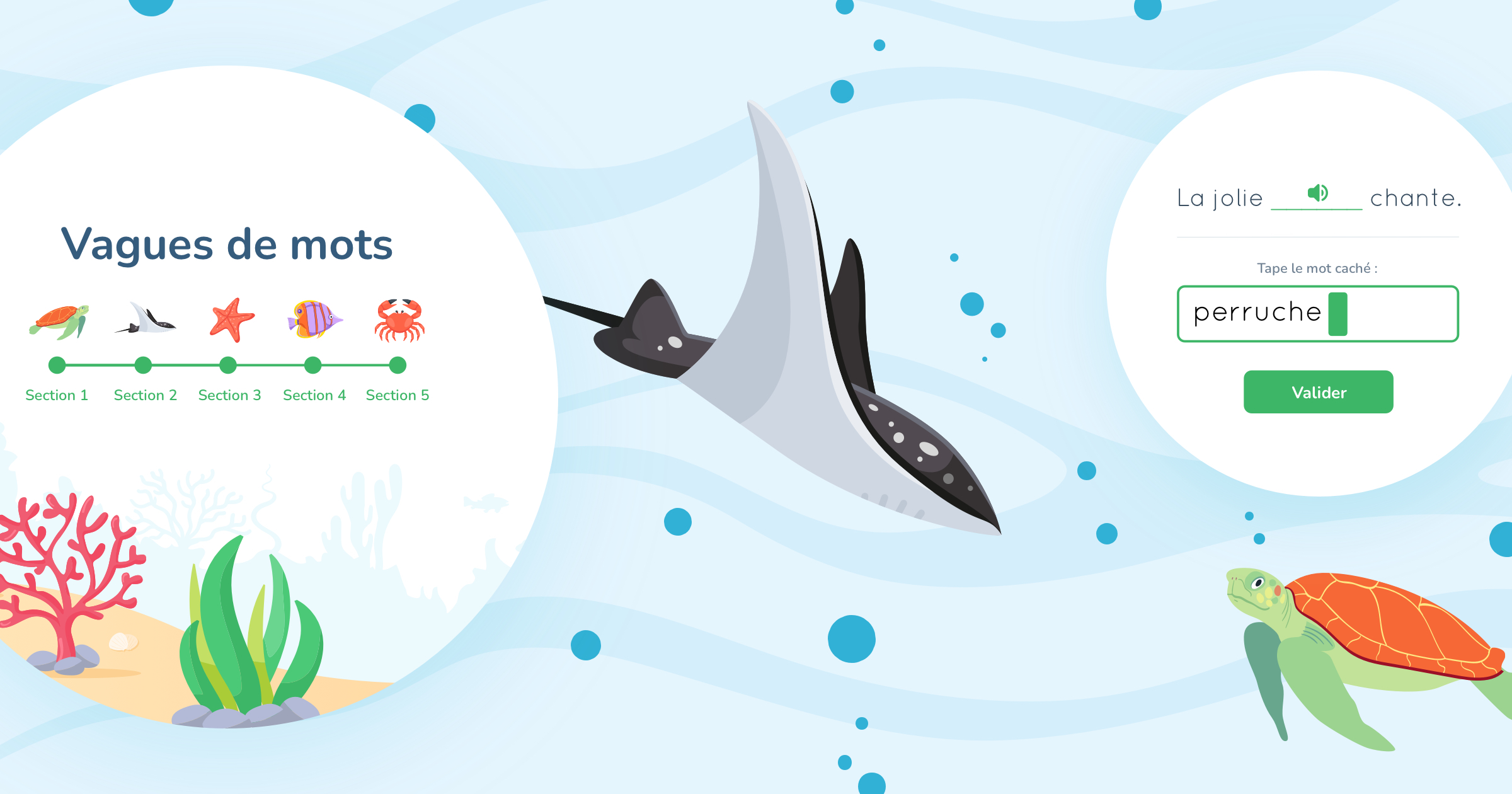 Plongez dans les vagues de mots